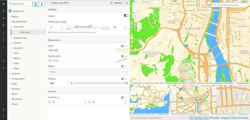 Layer Editor | Vector Tile Style Editor